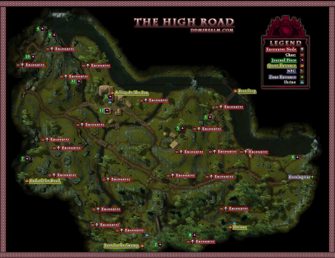 The High Road Wilderness Area Map Walkthrough and Guide